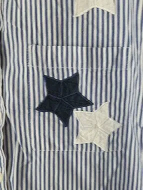 Willow Ridge | Tops | Willow Creek Ls Star Appliqued Button Down Blouse ...